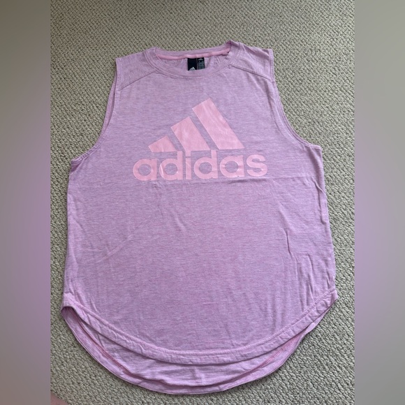 adidas | Tops | Adidas Womens Heathered Pink Muscle Tank | Poshmark